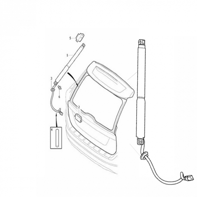 볼보 XC60 XC90 후방 전기 뒷문 가스 스트럿 31386706 31386705 31479627